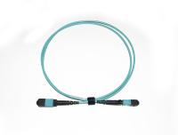 China 12 Fiber 40GbE, 40GBASE-SR4, OM3/OM4 Plenum Aqua MTP Jumper for sale