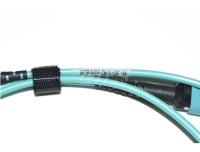 China 12 Fiber 40GbE, 40GBASE-SR4, OM3/OM4 Plenum Aqua MTP Jumper for sale