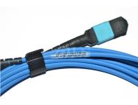 China MPO Female-MPO Female optical fibre patchcord 12F OM3 Blue 5M for sale