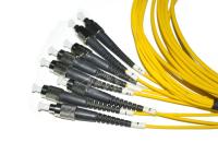 China 40G 8 Fiber Singlemode MPO/MTP to FC Ribbon Ruggedized cable for sale