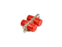 China Single Mode / Multimode Fiber Optic Adapter FC Red With Plastic & Metal for sale