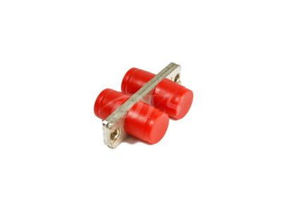 China Single Mode / Multimode Fiber Optic Adapter FC Red With Plastic & Metal for sale