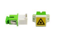 China SC / APC Shutter Brass / Nickel Simplex Fiber Optical Adapter For Local Area Networks for sale
