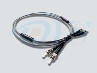 China High Tensile Resistant Optical Fiber Patch Cord 2.9mm 1 / 2 Cores with Flexible Metal Tube for sale