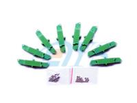 China E2000 APC Fiber Channel Channel Adapter In Green , Insertion Loss 0.2dB / 0.3db for sale