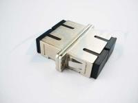 China SC-SC Duplex Optical Fiber Adapter Silver / White With Steel Materials for sale