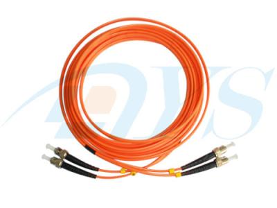 China Red Duplex Optical Fiber Patch Cord ST / MM / DX With Single Mode for sale