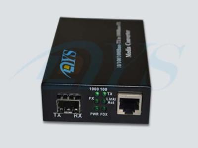 China 10 / 100 / 1000M SM - SFP Dual Optical Fiber Media Converter for sale