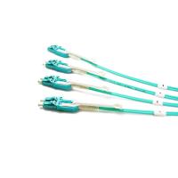 China 12 core om3 40G mpo-lc fiber optic cable for sale