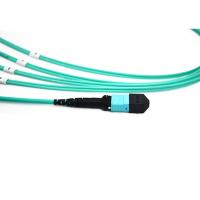China 12 core om3 40G mpo-lc fiber optic cable for sale