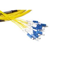 China Optic fiber fan-out Patch Leads elite loss SM 12 Fiber 40G MTP/MPO-LC Harnesses Cable for sale