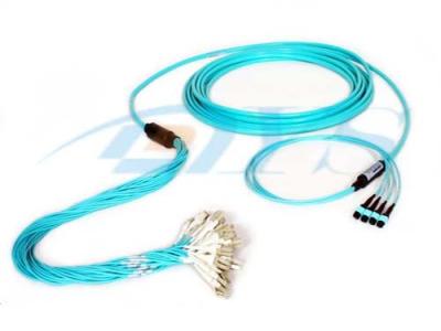 China Multimode Optical Fiber Patch Cord , MPO/MTP Fiber Optic Trunk Cable for sale