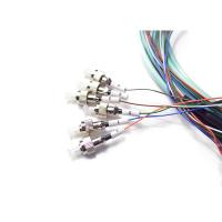 China Pre Terminated OM3 Break Out FC To ST Ribbon 6 Fiber Optic Patch Cord Auqa Jacket for sale