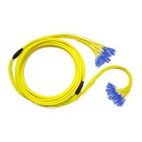 China 32 Fiber Break Out SC To SC Fanout Patch Cable Pre Terminated 55dB Return Loss for sale