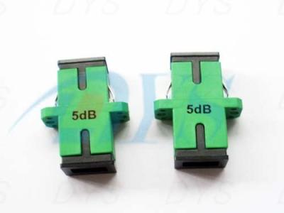 China Duplex Green Fiber Optic Attenuator Bulkhead Type SC /APC With High Power Endurance for sale