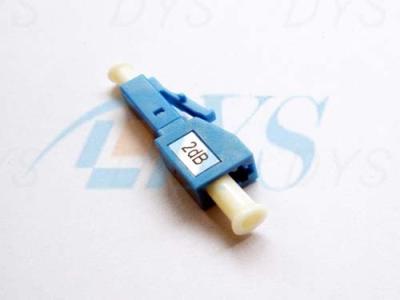 China LC 2 dB Blue Fiber Optic Attenuator Environmental Stable With 1240nm - 1620nm Wavelength for sale