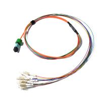 China 12 Cores MPO/MTP Fiber Optic Patch Cord Customized Length Low Insertion Loss for sale