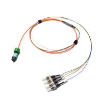 China Fiber Optical Cable OM2 Fanout MPO/MTP To ST 4 Mulitmode Model APC / PC Polish for sale