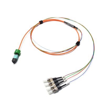 China Fiber Optical Cable OM2 Fanout MPO/MTP To ST 4 Mulitmode Model APC / PC Polish for sale