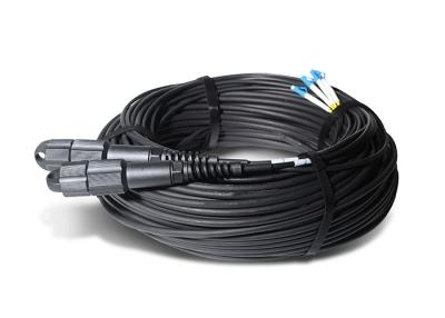 China Black Waterproof ODLC / PDLC Fiber Optic Patch Cord , High shock for sale