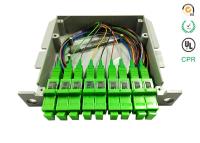 China LGX Splitter Box / PLC Splitter Cassette, 1*8 Fiber Optical PLC Splitter PLC splitter patch panel, 19' rack for sale