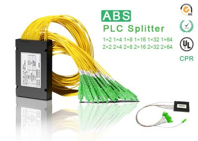 China 1x16 ABS PLC splitter with SC APC connector Optical Fiber Splitter ABS box for sale