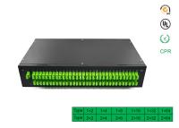 China Factory directly selling price for 1x64 PLC Optical Fiber Splitter Rack optical splitter with SC APC connector for sale