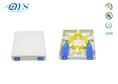 China 1 , 2 Port Mini FTTH Faceplate Panel 86 Type Fiber Optic Terminal Box FTTH - 006 Outlet Mini 2 Port Box With SC Adapter for sale