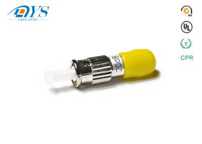 China Plug type 1dB 3dB 5dB 10dB 20dB 25dB ST UPC Fiber Optic Attenuator For High Speed Fiber Optical Transmission System for sale