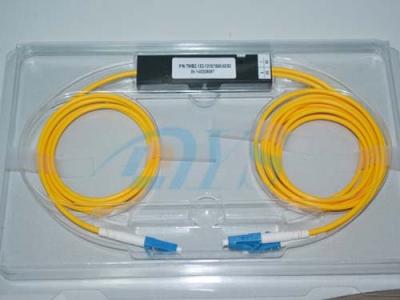 China 1 × 2 PLC LC / APC to LC / UPC Optical Fiber Splitter Singlemode Dual Window For Optical Communication System for sale