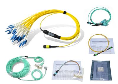 China 8f 12f 24f Singlemode Multimode MPO/MTP To LC MPO Breakout Cable for sale
