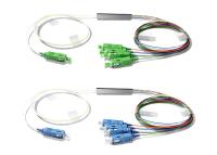 China 1x2 1x4 1x8 1x16 1x32 1x64 Fiber Optic PLC Splitter With SC Connector Optical Fiber Splitter for sale