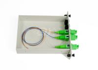 China LGX 1260 - 1650nm 1*2 PLC Optical Fiber Splitter Cassette Type Light Weight for sale