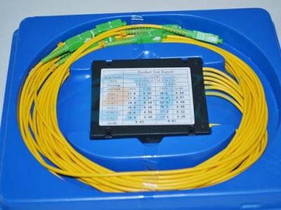 China FTTX Optical Fiber Splitter , 1*4 PLC Splitter With SC / APC Connector for sale