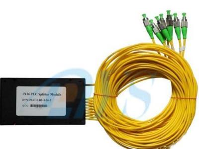 China 1 × 16 PLC FC / APC Singlemode Optical Fiber Splitter For Optical Communication System for sale
