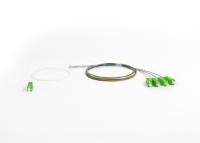 China 1:4 PLCOptical Fiber Splitter MicroType/ Stainless Steel Tube, With SC/APC Connector for sale