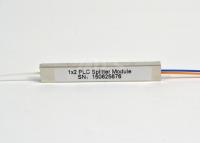 China SC/APC 1x2 PLC Optical Fiber Splitter Singlemode stainless tube type Connectorized for sale