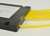 China FC/APC Fiber Optic 1x8 PLC splitter, plastic ABS box packing 1260/1650 for sale