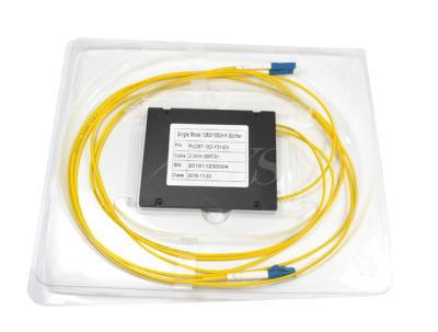 China Fiber Optical with LC/UPC Connector 1X2 Optical Fiber PLC Splitters for sale