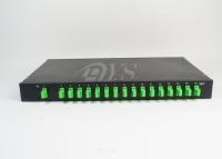 China SC/APC 1*16 PLC Optical Fiber Splitter Rack Mount Box Low Excess Loss for sale