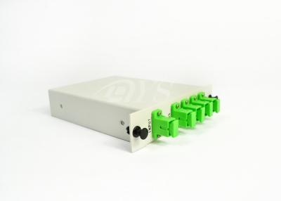China LGX 1260~1650nm, 1*4  PLC ptical Fiber Splitter Cassette Type for sale