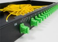 China SC/APC 1*16 PLC Optical Fiber Splitter Rack Mount Box Low Excess Loss for sale
