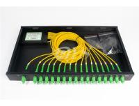 China SC/APC 1*16 PLC Optical Fiber Splitter Rack Mount Box Low Excess Loss for sale
