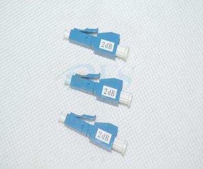 China LC / UPC 2db Fiber Optic Attenuators Blue With PC / UPC Polish , Plug Type for sale