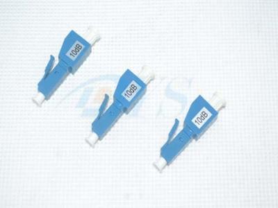 China Simplex 10db LC / UPC Fiber Optic Attenuator Blue Plug Type For EDFA Loop Tests for sale