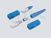 China Blue SC / UPC Optical Fiber Connectors PC / UPC / APC Polishing With 9 / 125um Fiber for sale