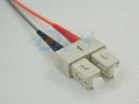 China SC Multimode Duplex Optical Fiber Connectors Beige House For 3.0mm Cable Jacket for sale