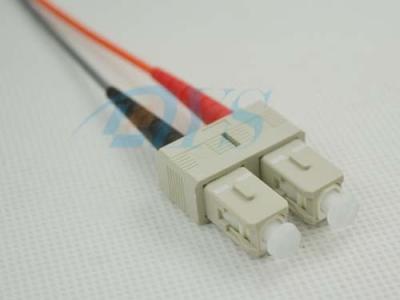 China SC Multimode Duplex Optical Fiber Connectors Beige House For 3.0mm Cable Jacket for sale