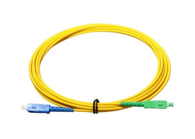 China DYS SC/APC-SC/UPC SM Simplex PVC 1.5m Optical Fiber Patch Cord for sale