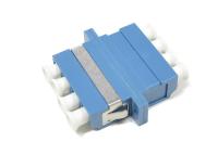 China Lc To Lc PC MM SM Simplex Duplex Quad Flangeless Fiber Optic Adapter for sale